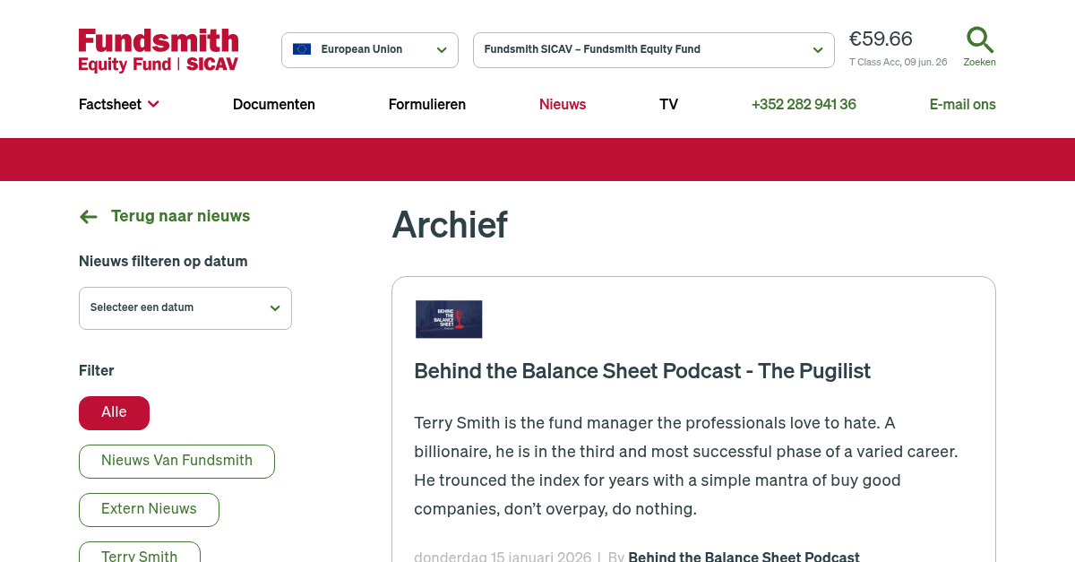 Nieuwsarchief | Fundsmith